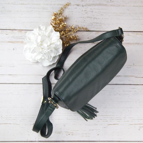 Toni | Bags | Vintage Hunter Green Crossbody Bag | Poshmark